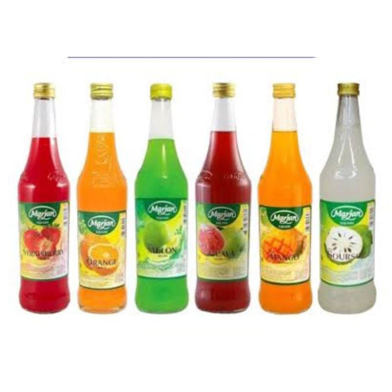 Marjan Squash Syrup 450ml Flavor: Orange, Melon, Coco pandan, Lychee ...