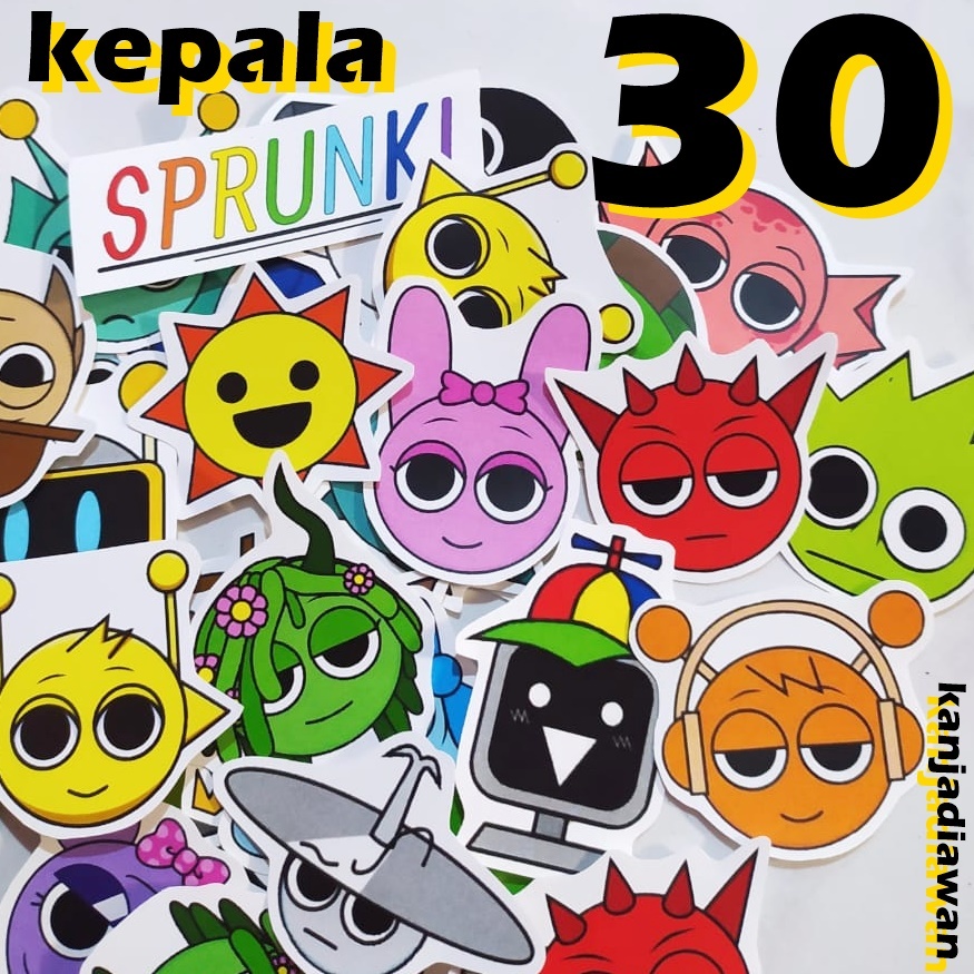 Sprunki Stickers 30 PC Sprunki Sticker Pack | Shopee Malaysia