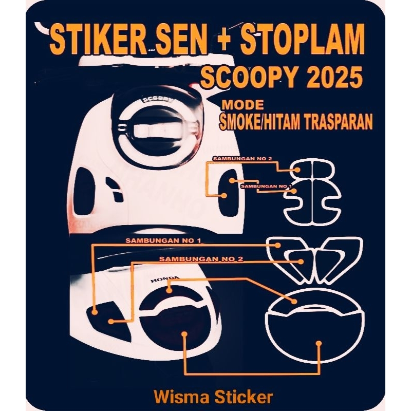 Scoopy and Stoplamp Turn Signal Stickers / 2025 Scoopy Turn Signal ...