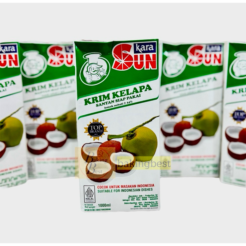 1 Liter Sun Kara COCONUT MILK. Halal BPOM RI TOP BRAND Ready-to-Use ...