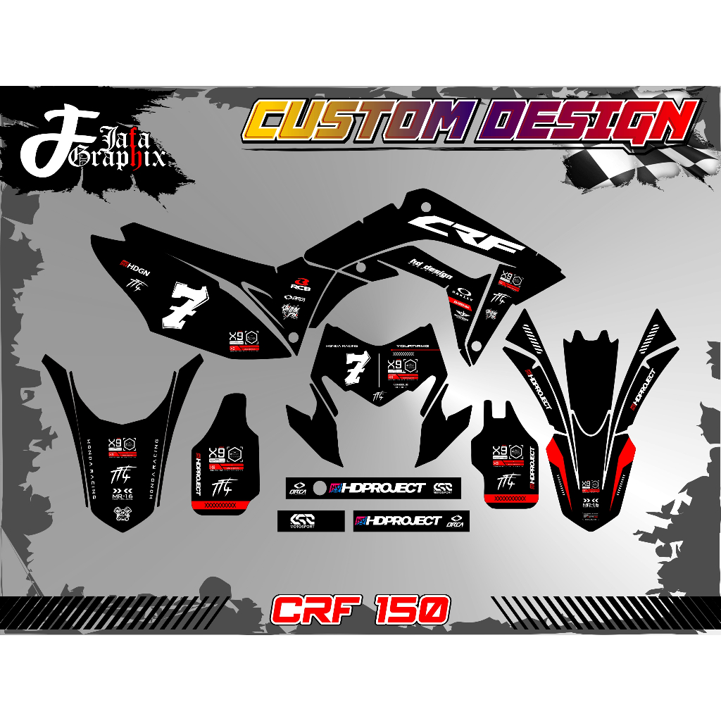 Honda CRF 150 L FULL BODY DECAL STICKER FREE CUSTOM DESIGN | Shopee ...