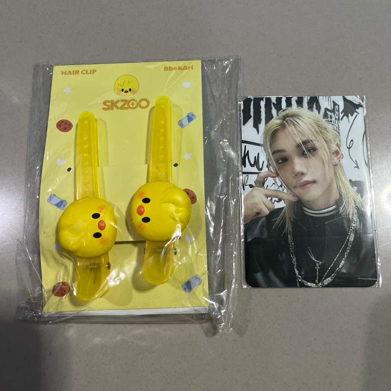 Skzoo Hairclip + Photocard Stray Kids Official DominATE PC SKZ Bbokari ...