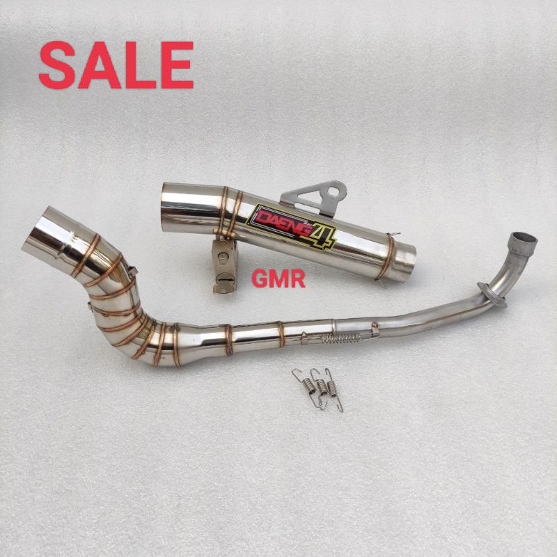 Open pipe daeng sai4 for wave 100/125 xrm 100/125 smash fury Rusi big ...