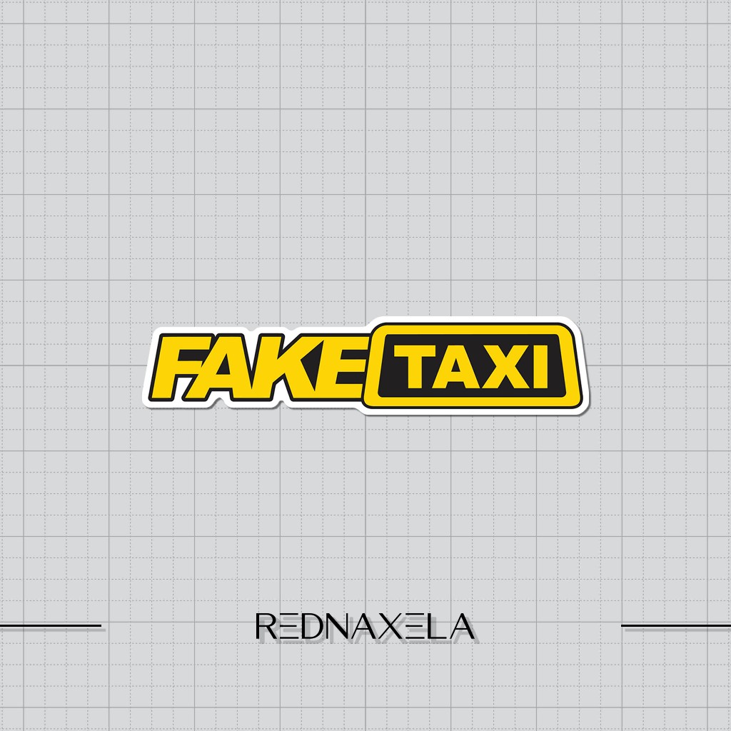 Fake Taxi Vinyl Sticker Outdoor Waterproof Suitcase Sticker | Shopee ...