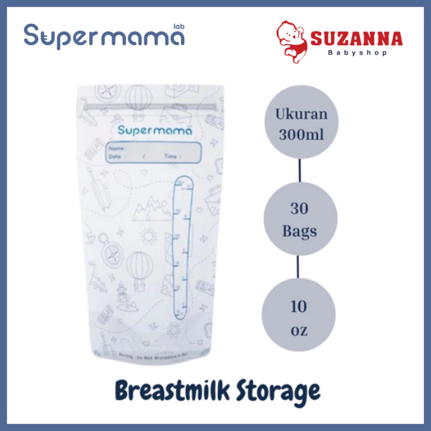 Supermama Lab Breastmilk Storage Bags 300ml -- Breast Milk Bags | Shopee Malaysia