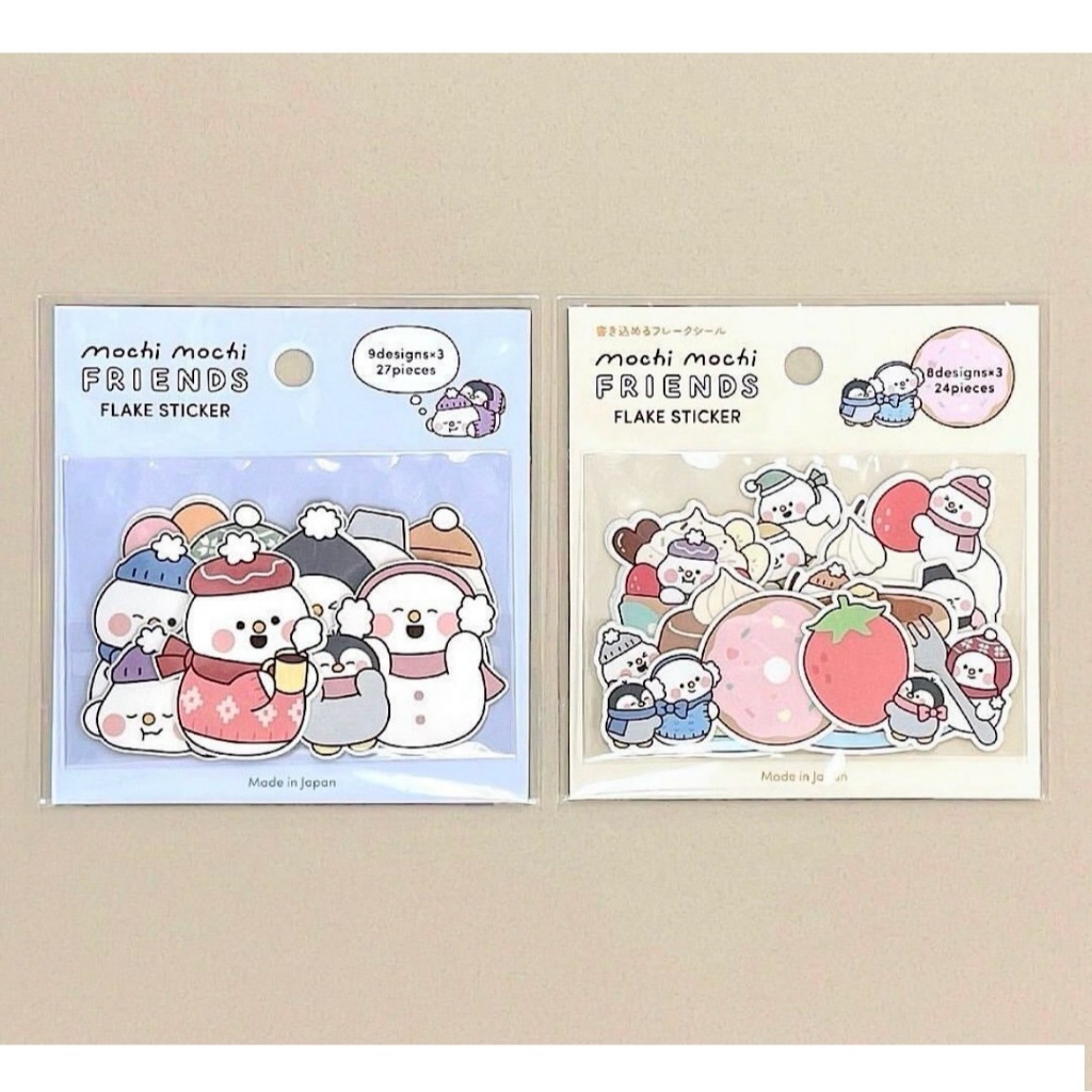 Gaia Mochi Mochi Friends Flake Sticker Snowman | Shopee Malaysia