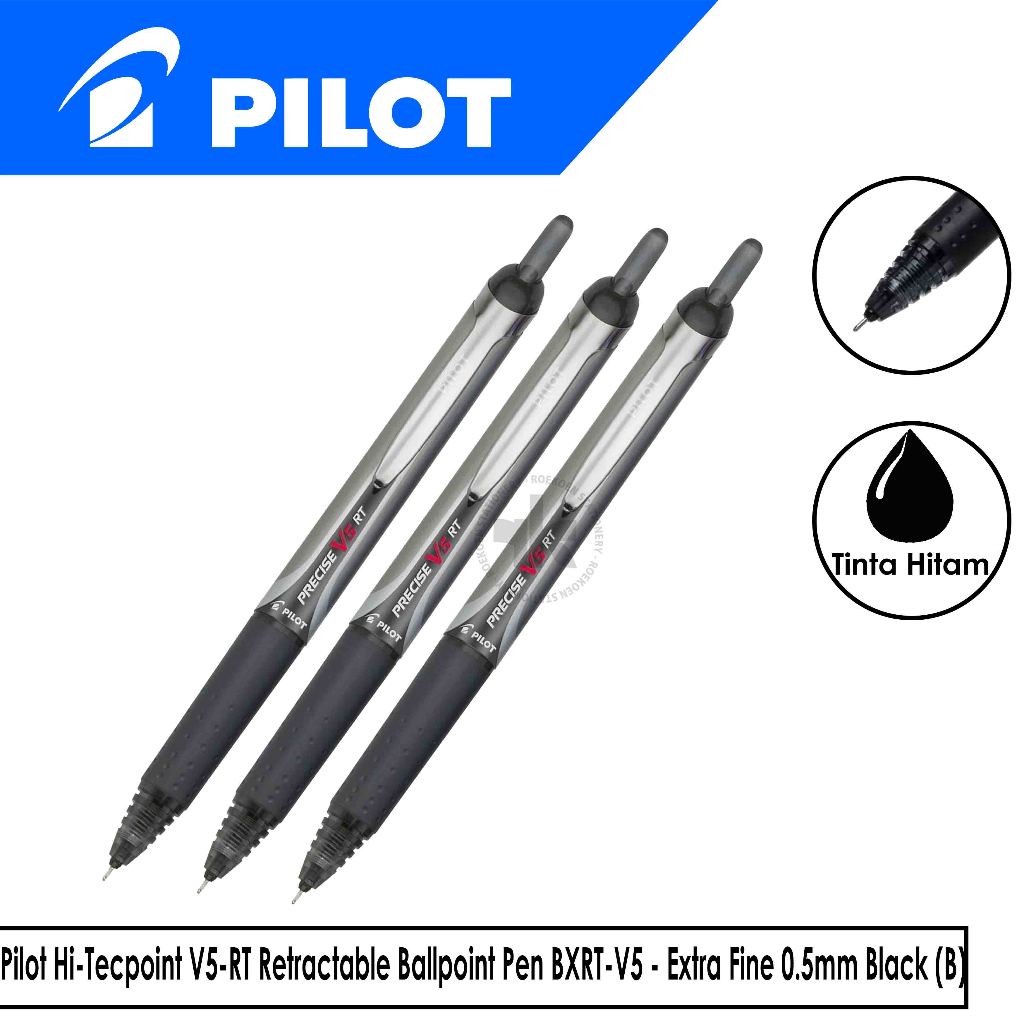 Pilot V-Series Hi-Tecpoint V5-RT Retractable Rollerball Pen BXRT-V5 ...