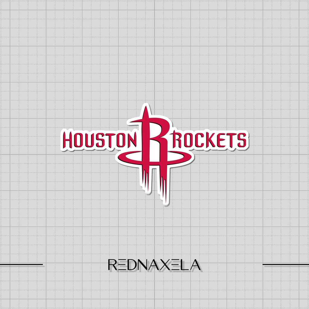 Houston Rockets NBA Vinyl Sticker Outdoor Suitcase Sticker Laptop ...