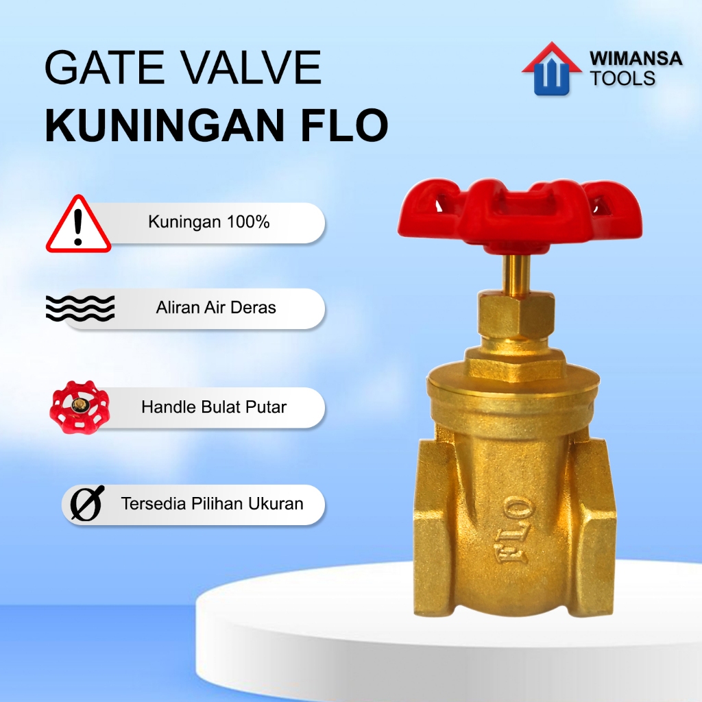 Brass GATE VALVE 1/2 INCH FLO - STOP FAUCET | Shopee Malaysia