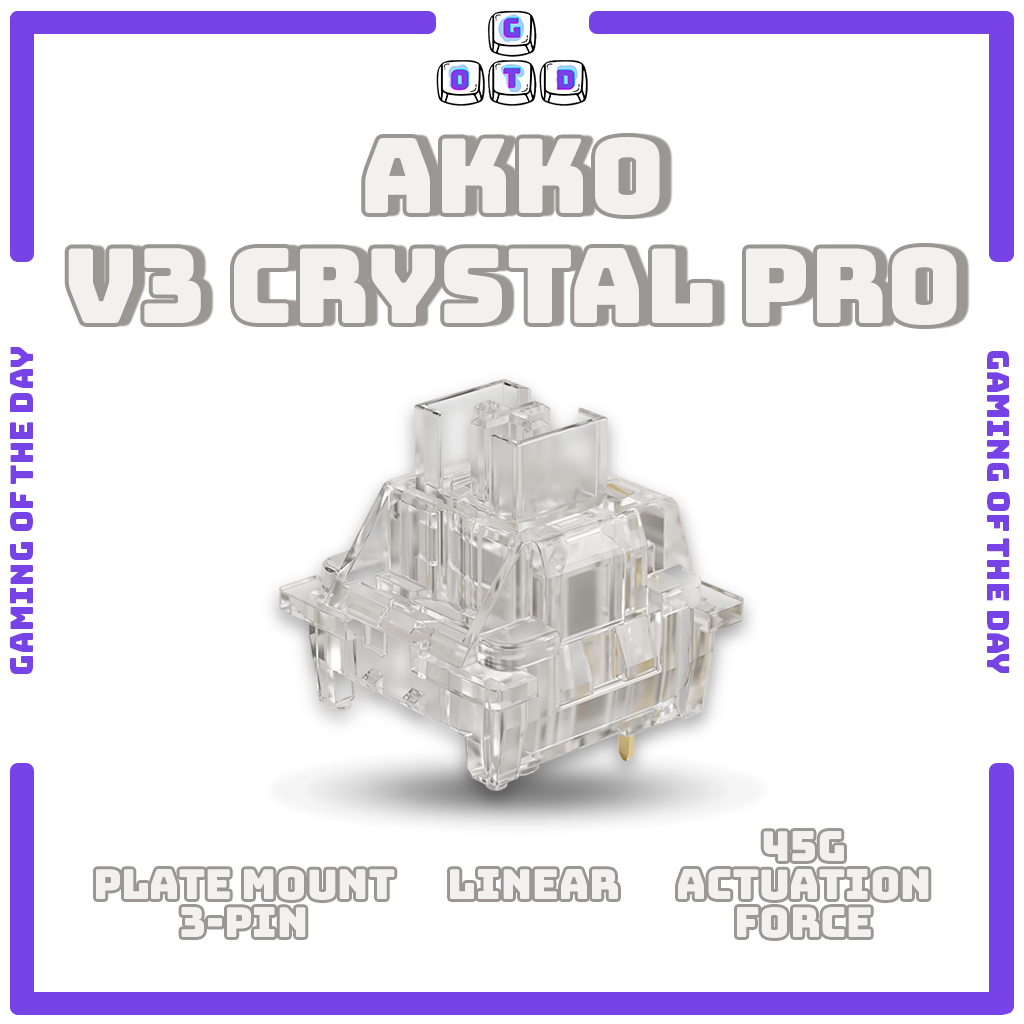 Akko V3 Crystal Pro Linear Clear Mechanical Switch gotd Gaming Keyboard ...