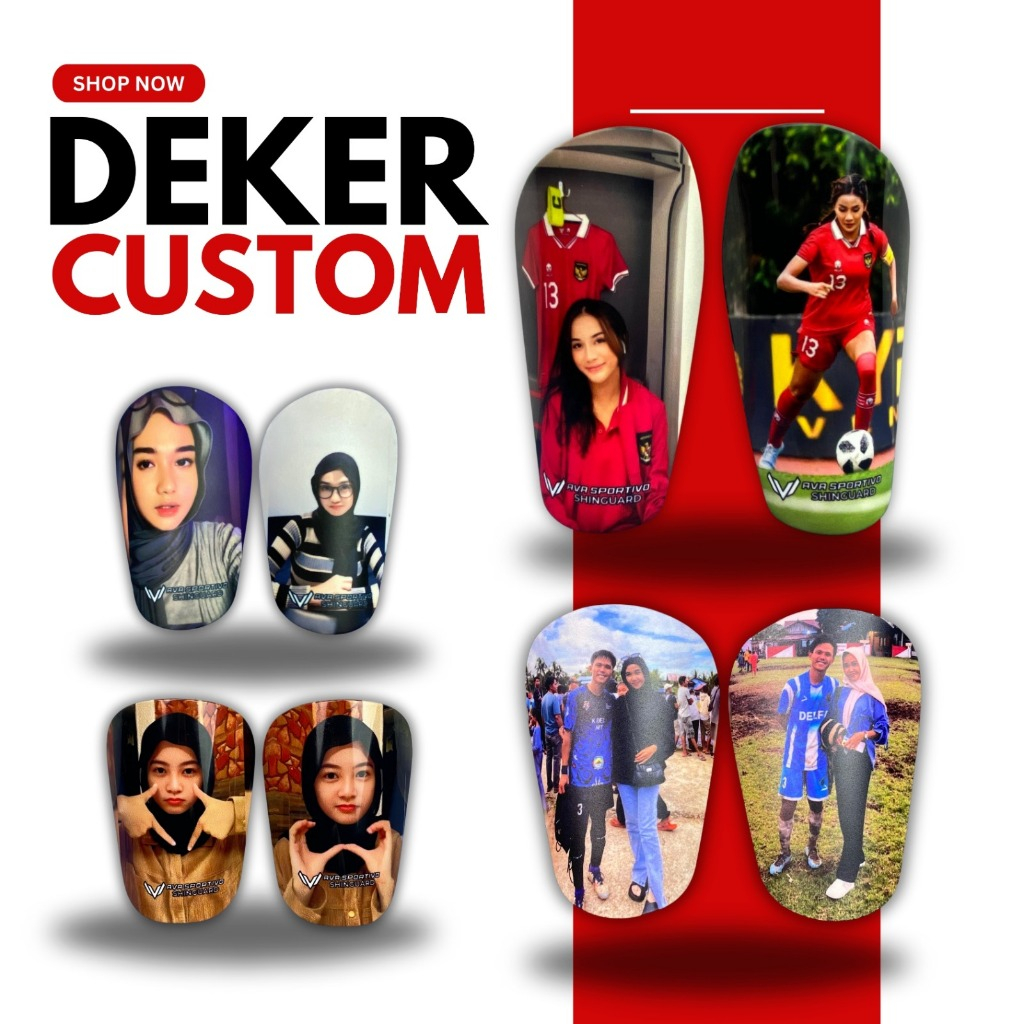 (Custom Deker) Custom Shinguard Shin Guard Skin Decker Can Install Photos, Team Logo, PVC ...