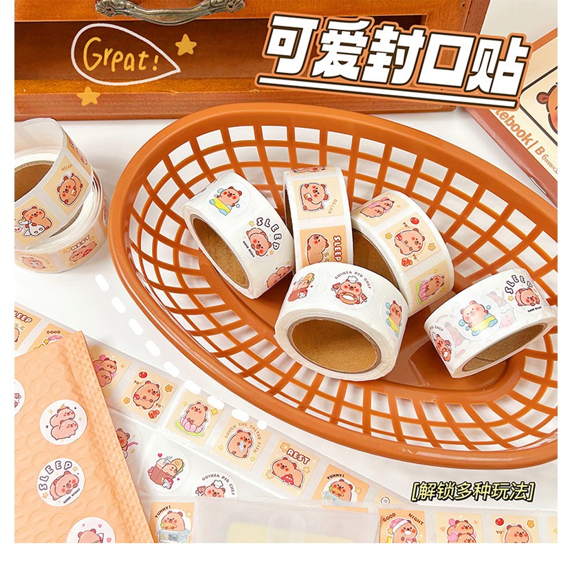 [CUTIE Baby] Thank You Capybara Sticker / Roll Capybara Sticker ...