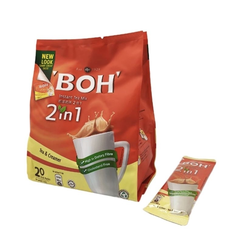 Boh Teh Tarik Susu 2 in 1 Without Sugar Milk Tea Creamer 20 x 11.5 Gram ...