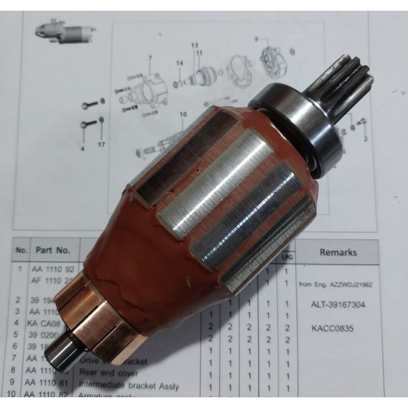 Armarture/ ANGKER DYNAMO STATER BAJAJ RE175, RE205, RE SPARK 2/FL, BAJAJ BLUE 3 WHEELS | Shopee ...