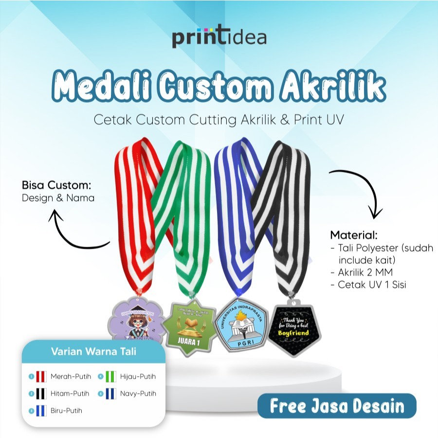 Custom Acrylic Medal Graduation Medal Champion Prize Custom Competition ...