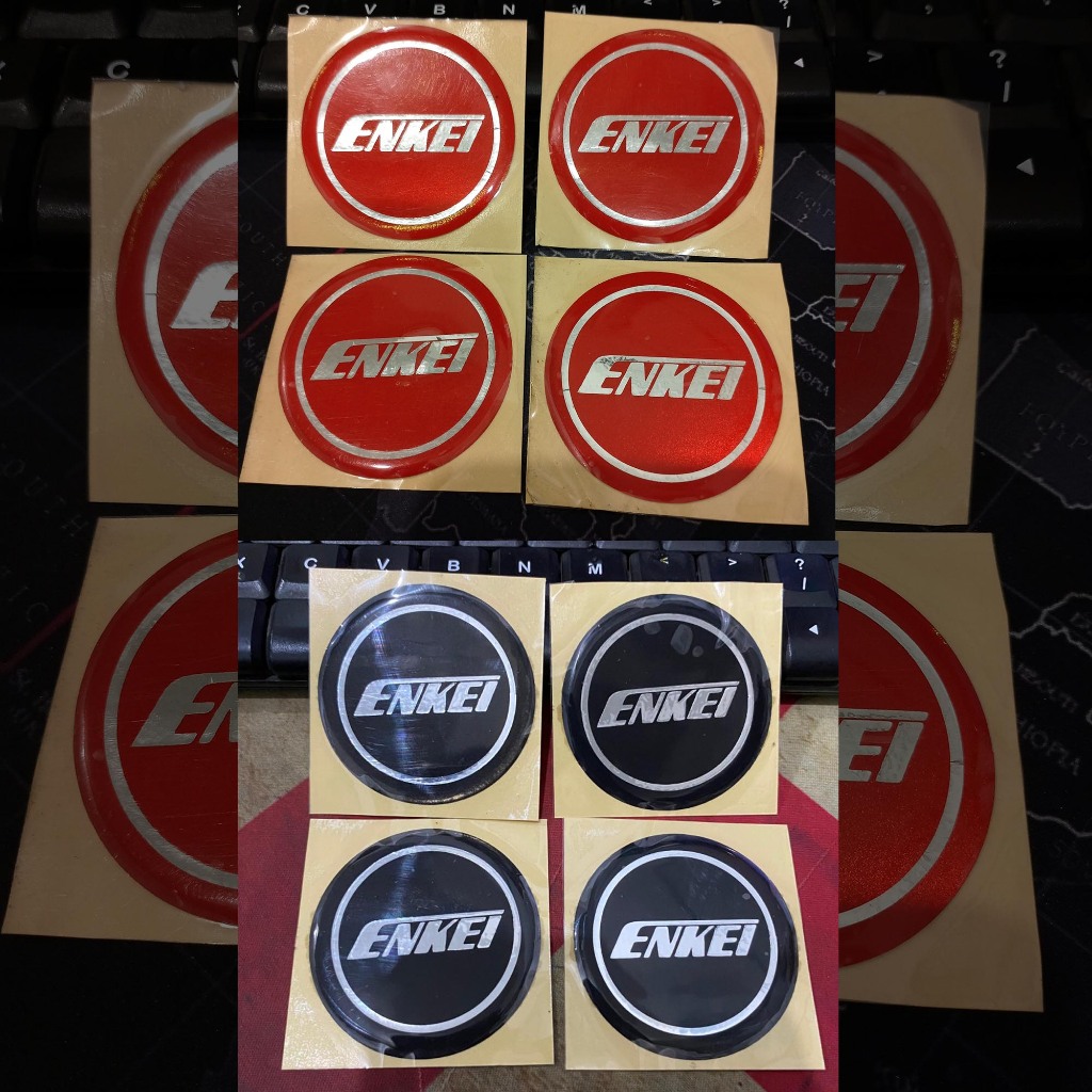 Enkei OLD Embossed Cutting Sticker for 55mm Car Racing Rim Hubcap ...