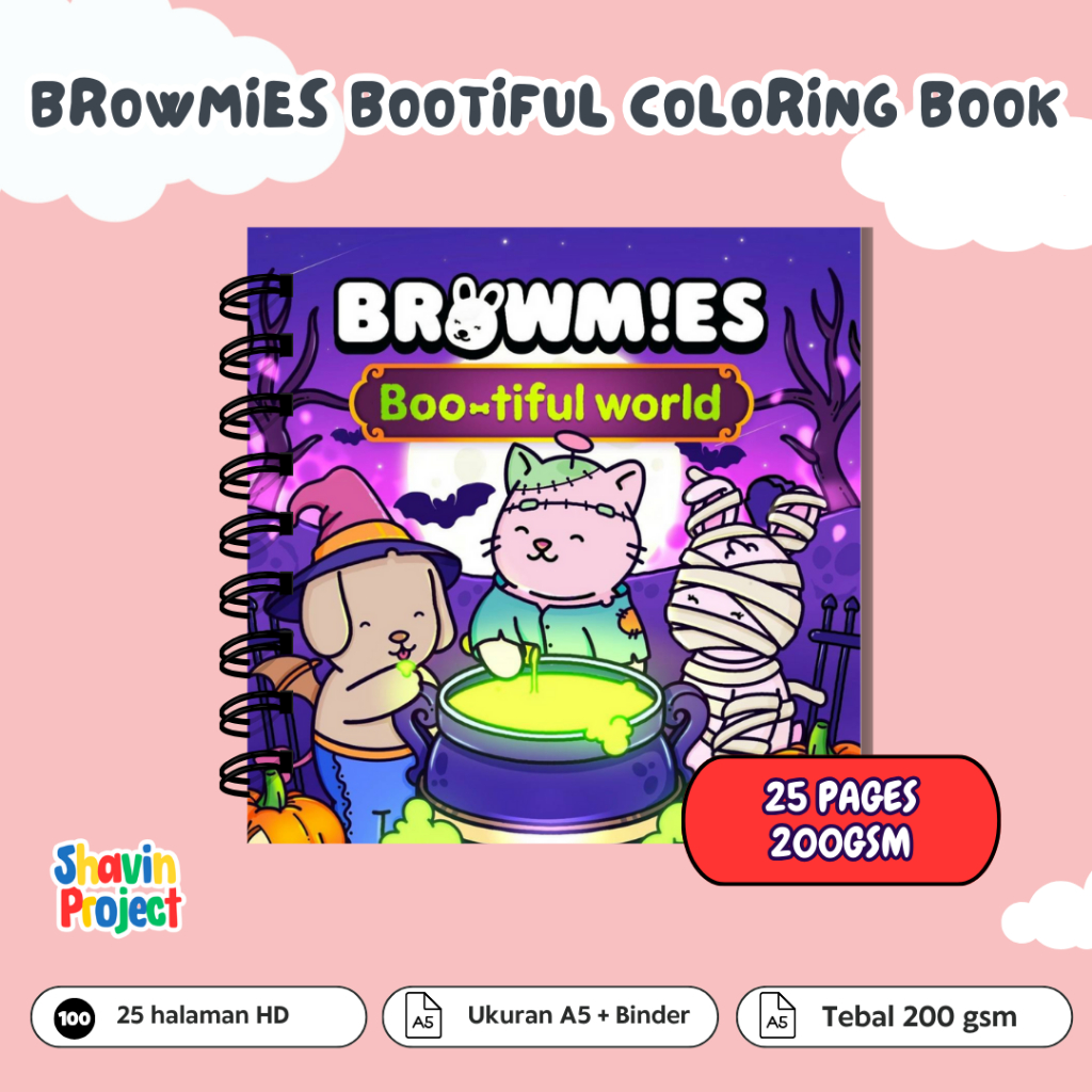 Coloring Book Browmies Bootiful World thick 200gsm Coloring Book for ...