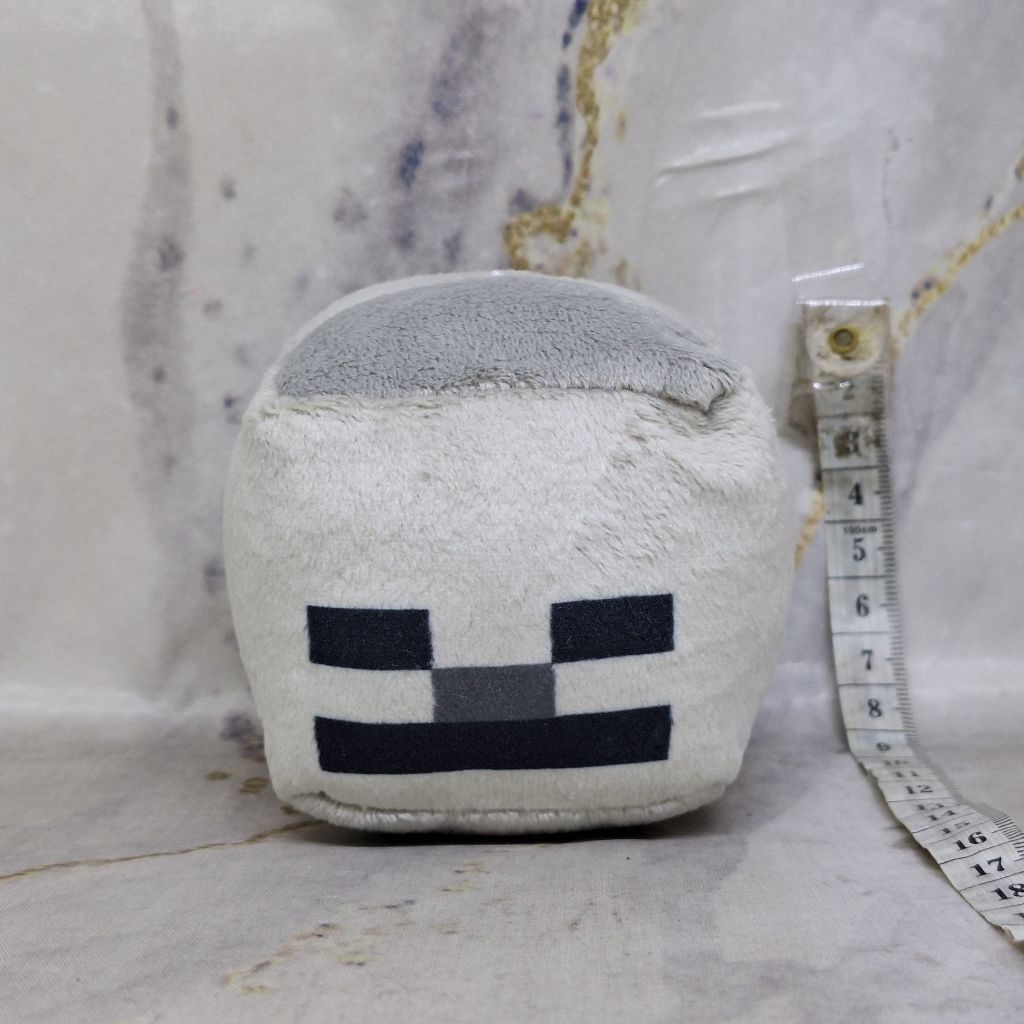 Minecraft Skeleton Cube Plush Doll 7 cm Mojang Mine Craft Doll Minus ...