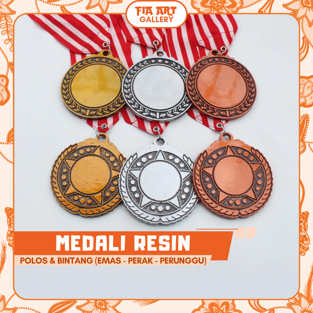 MERAH PUTIH Gold Silver Bronze Medals Plus Red and White Rope ...