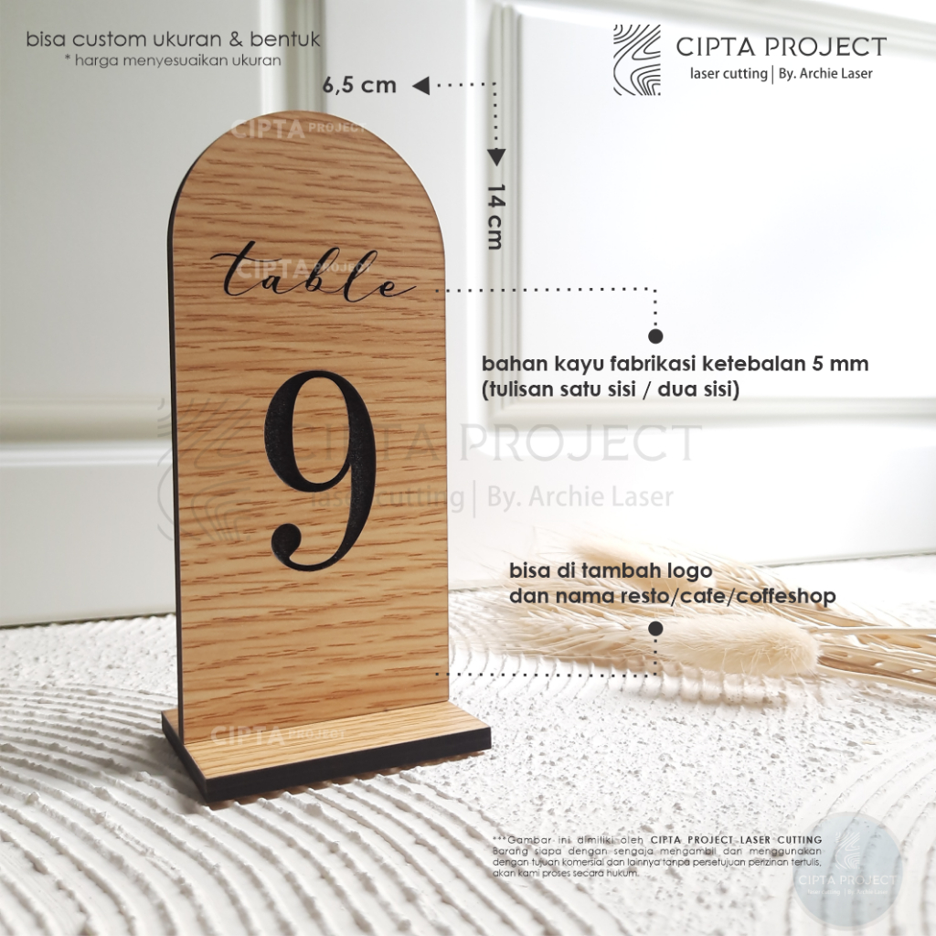 Wooden Table Numbers, Restaurant / Cafe / Coffee Shop / Restaurant ...