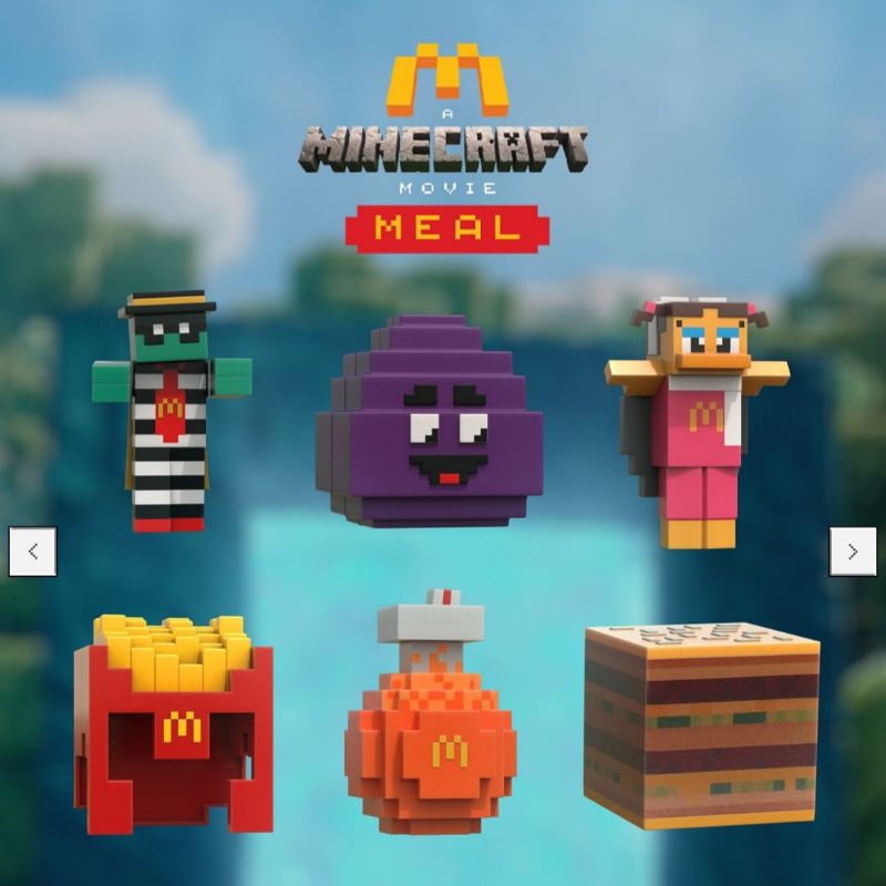 A Minecraft Movie Meal McDonald's Blind Box Zombie Hamburglar Grimace ...