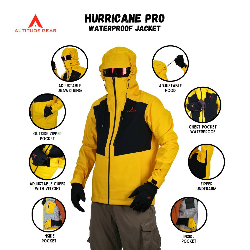 Altitude Gear Hurricane Pro Outdoor Jacket for Men and Women Goretex ...