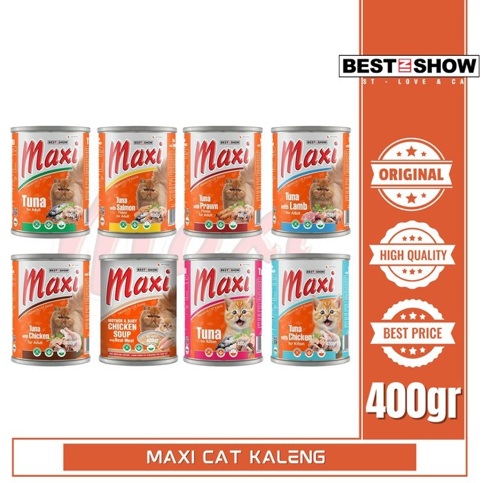 Maxi Cat Adult & Kitten Canned 400gr - Maxi Cat Canned Wet Cat Food ...