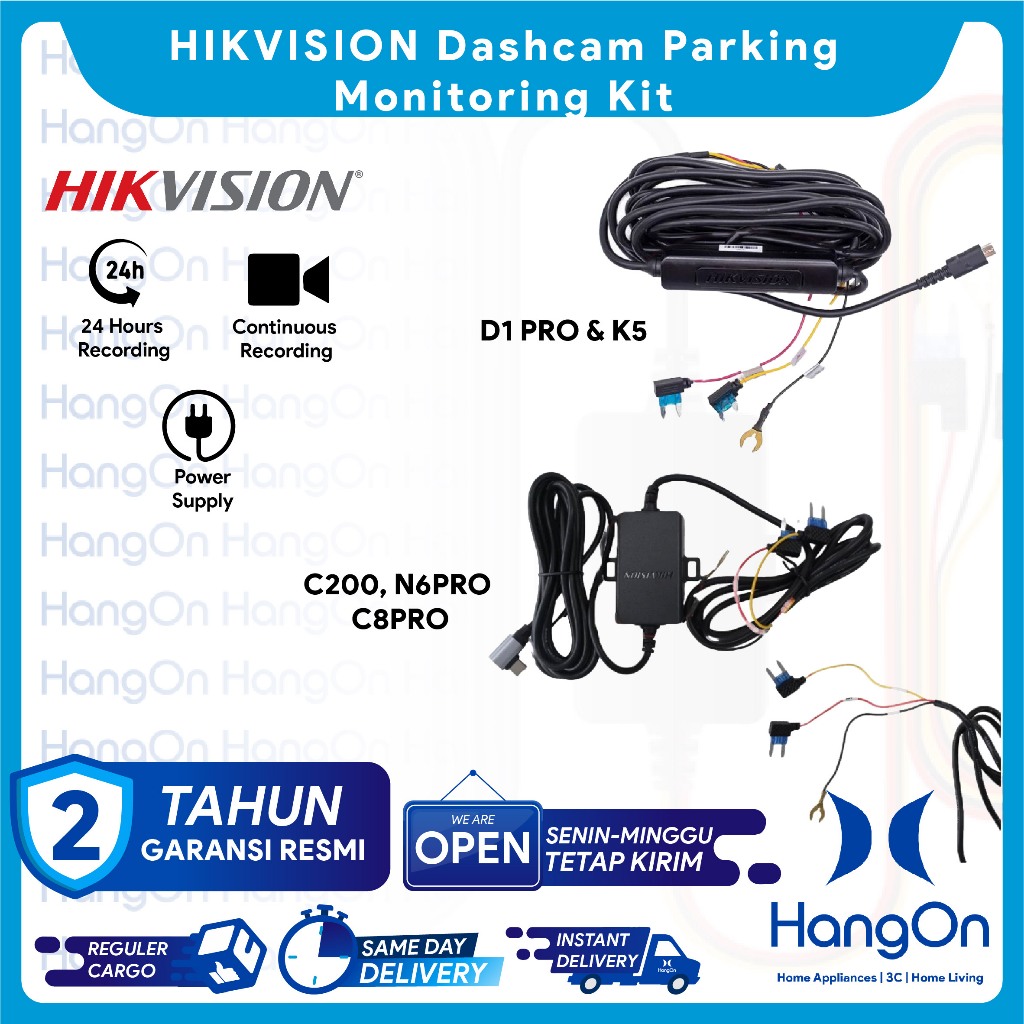 HIKVISION Parking Monitoring Kit Car Dashcam 24H Recording Low Power Protection Hardwire Kit ...