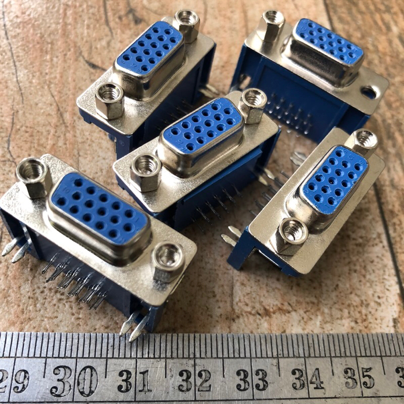 Port Connector VGA 15P D-sub Female PCB Mount Right Angle Connector VGA ...