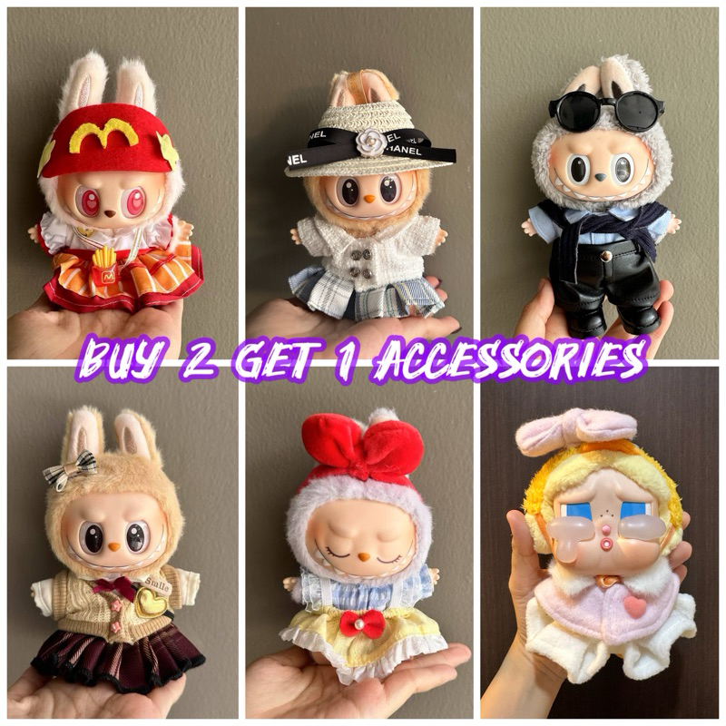 [READY READY TO SEND] Labubu baju Outfit branded Labubu baju Cry Again ...