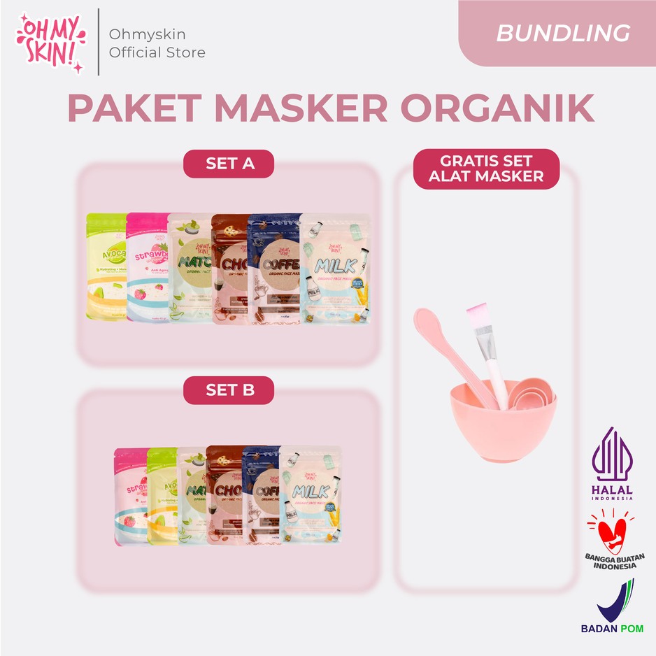 Oh My Skin! ORGANIC MASK | Face Mask | Face Mask | Organic Mask | BPOM ...
