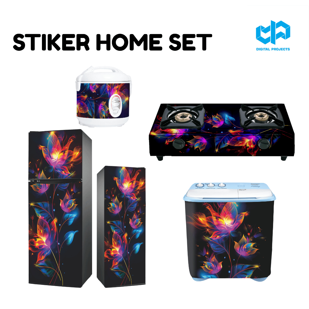 MESIN Sticker Home Set One Theme Stickers for Refrigerator, Stove ...
