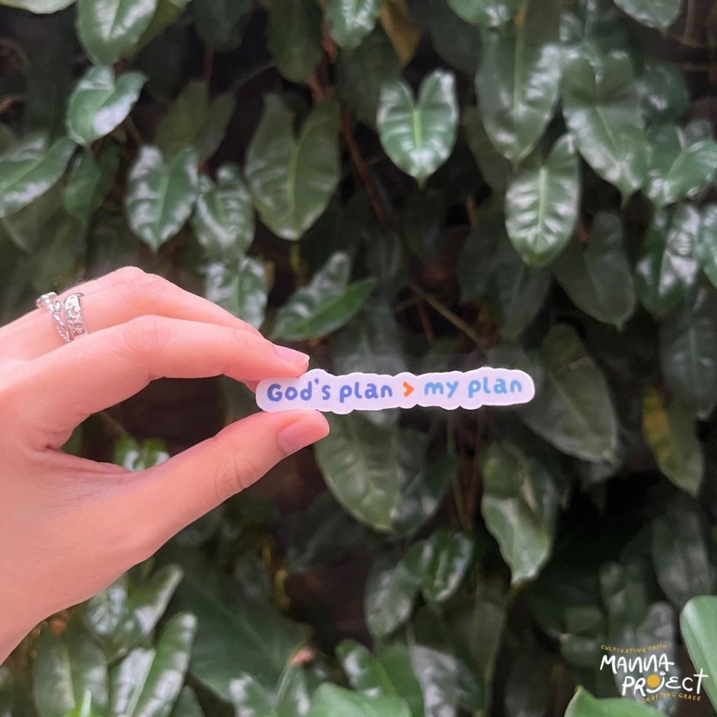 God's Plan > My Plan | Manna Project | Waterproof Vinyl Sticker | Bible ...