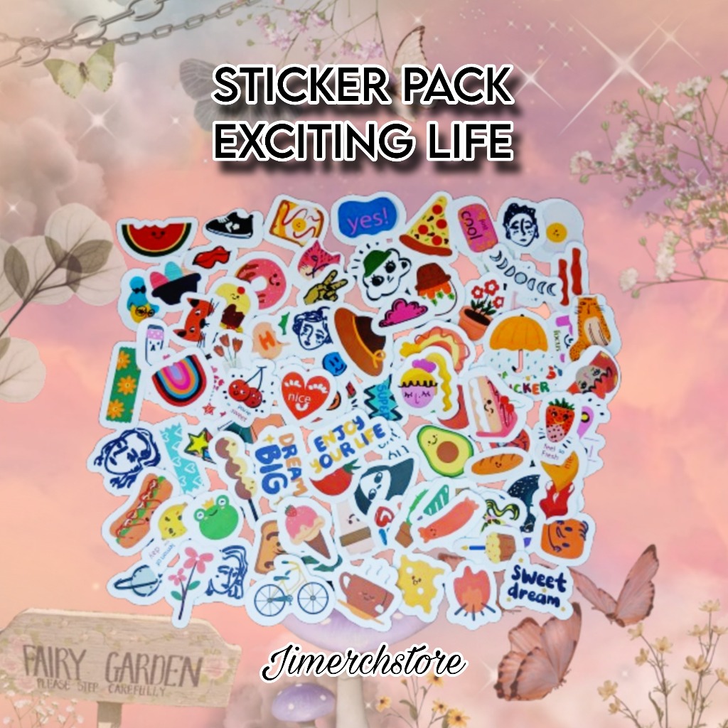 EXCITING LIFE STICKER STICKER Pack set contains 50 pcs | Shopee Malaysia