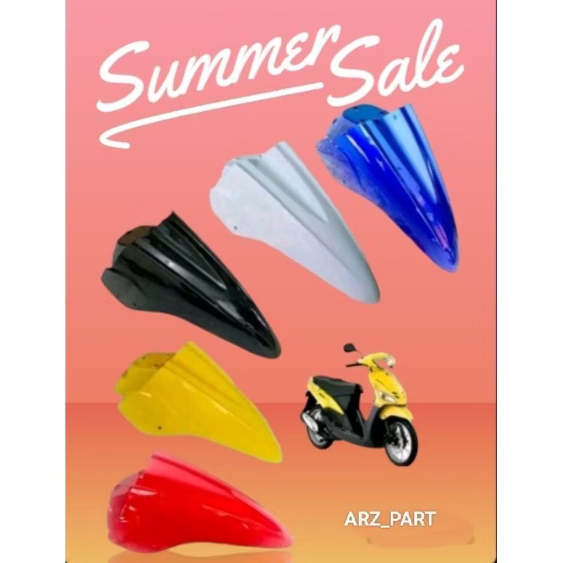 MERAH Yamaha Mio Sporty Mio Old Front Mudguard Black White Red biru ...
