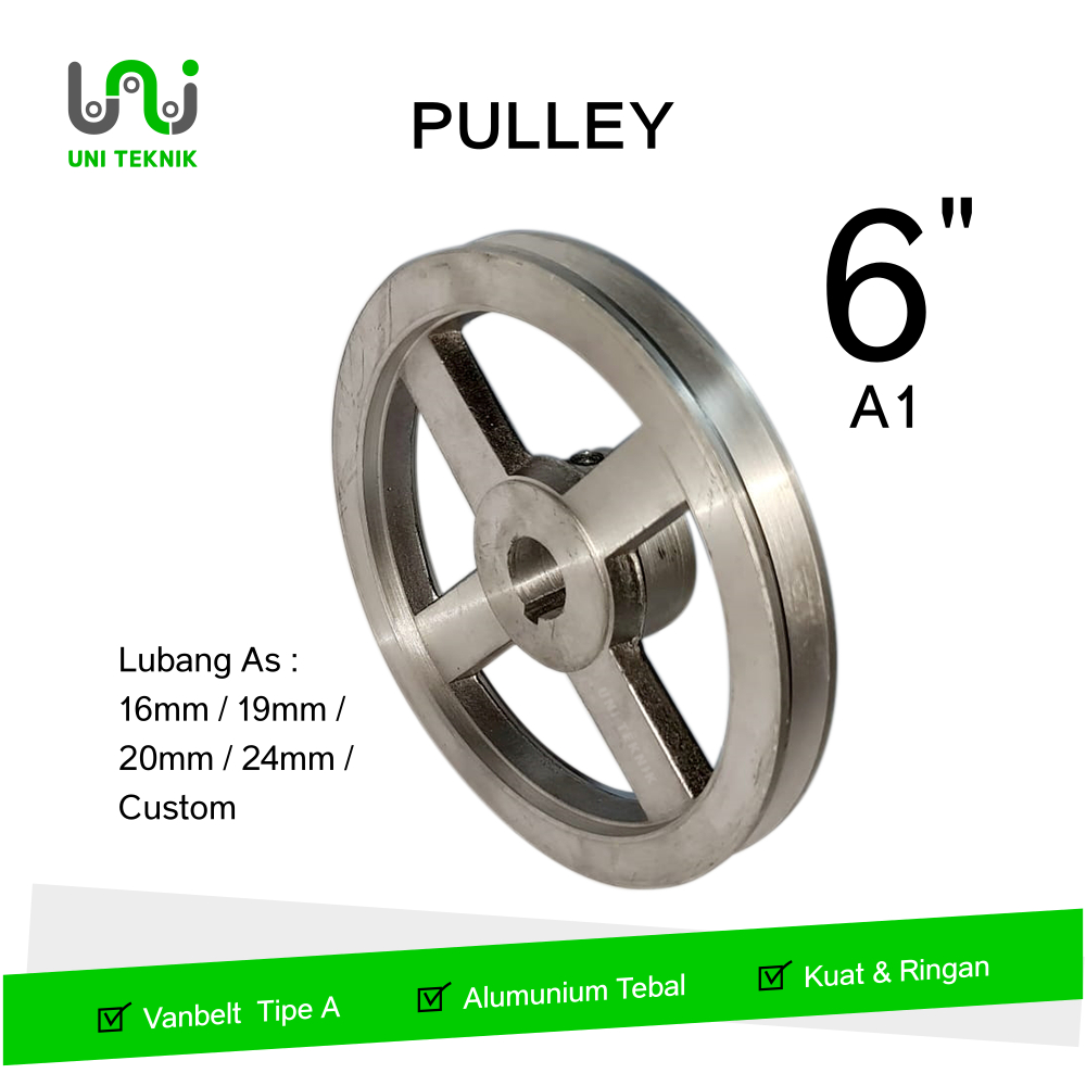 MESIN Pulley 6in A1 / Pulley 6" V-belt type A general Pulley for ...