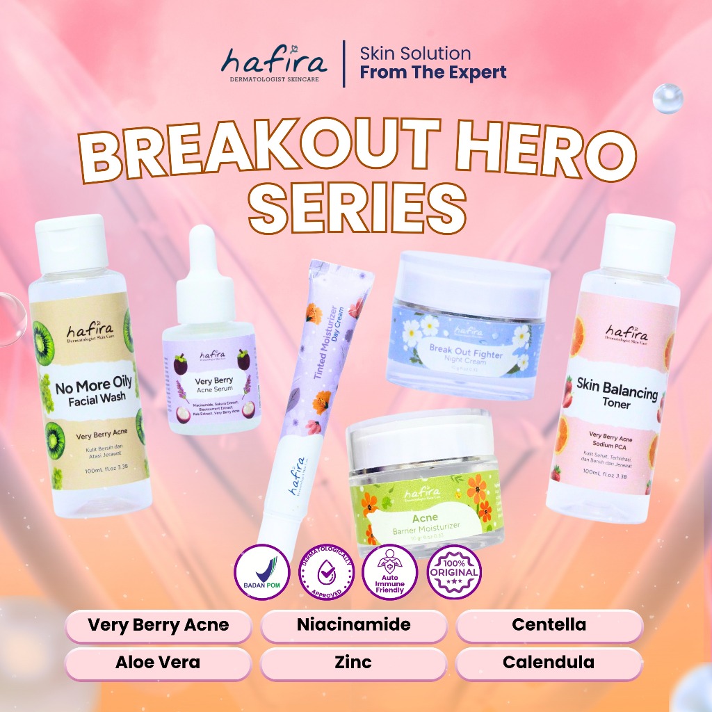 HAFIRA Breakout Hero Series Complete Set Acne Anti Acne Treatment Centella Skin Barrier Basic ...