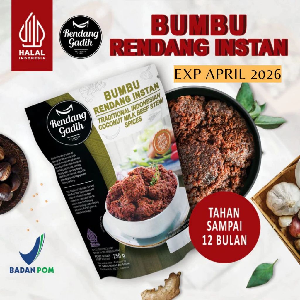Rendang Gadih Medium Spicy Instant Rendang Seasoning | Shopee Malaysia