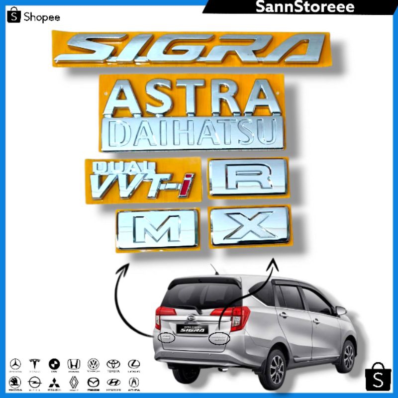 Sigra Car Logo Emblem Complete with Original Chrome/ Sigra Complex Car ...