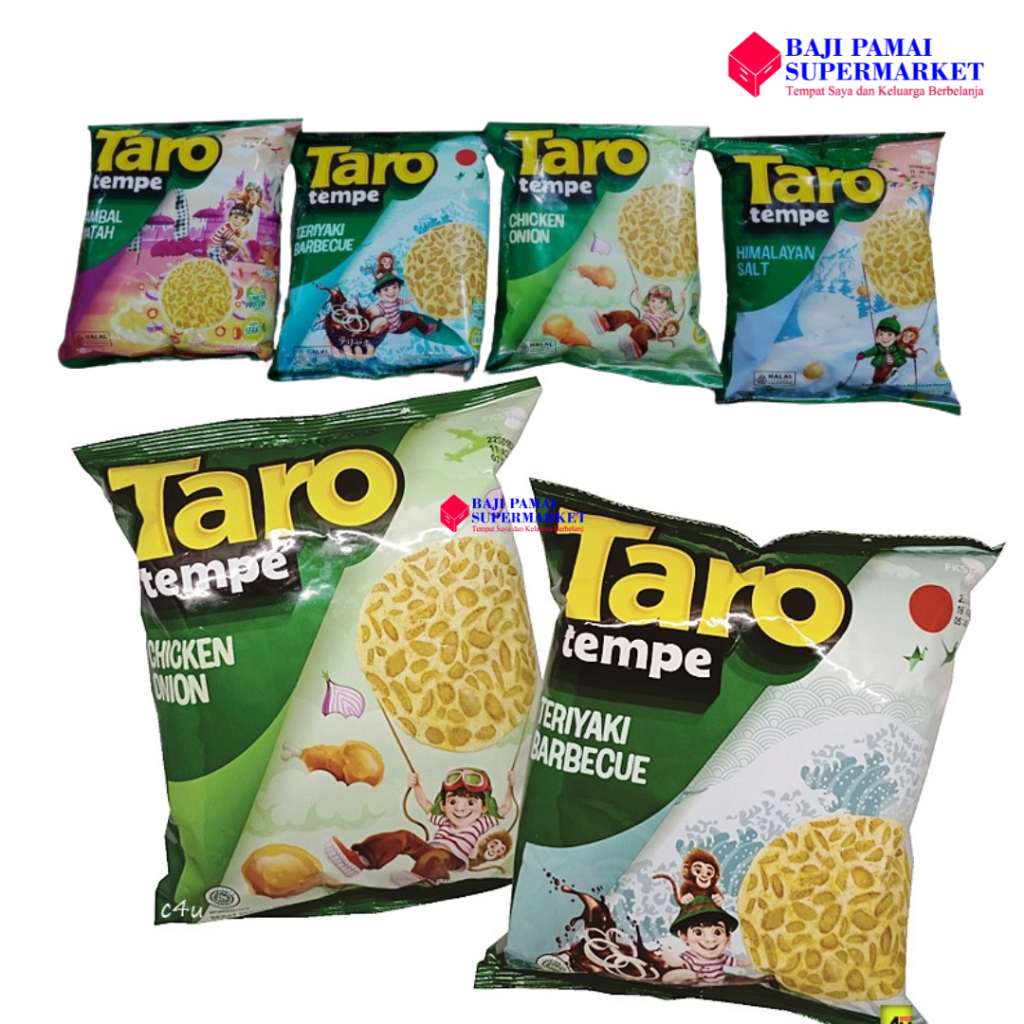 Taro Tempeh All Variant Tempeh Chips 50gr - Onion Chicken / Himalayan ...