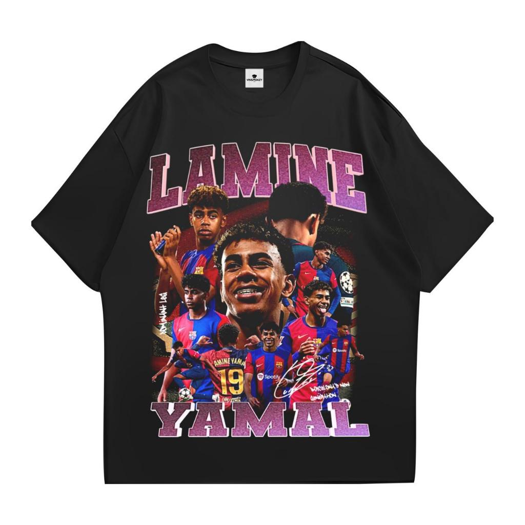 Vinsmokey T-shirt Lamine Yamal Football design short sleeve Black ...