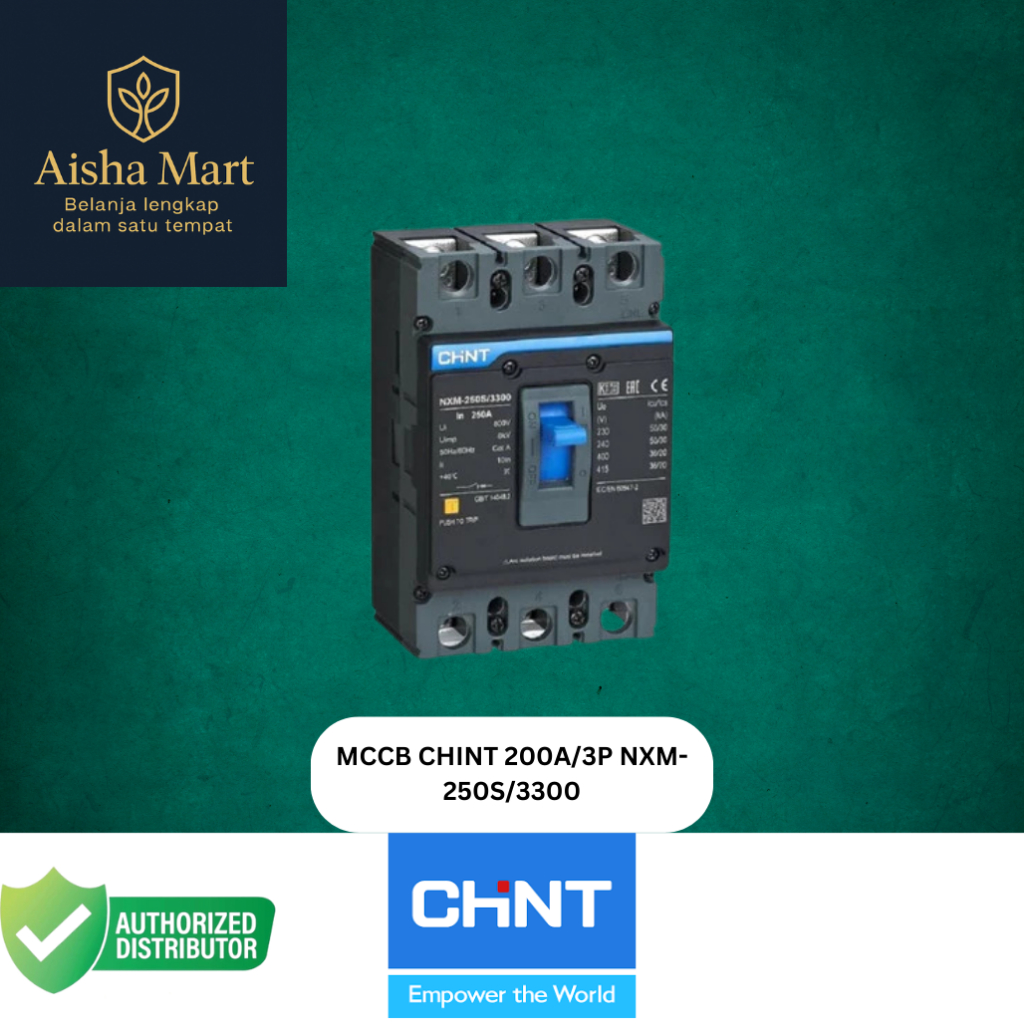 MCCB CHINT 200A/3P NXM-250S/3300 | Circuit Breaker 200A 3 Pole | Shopee Malaysia