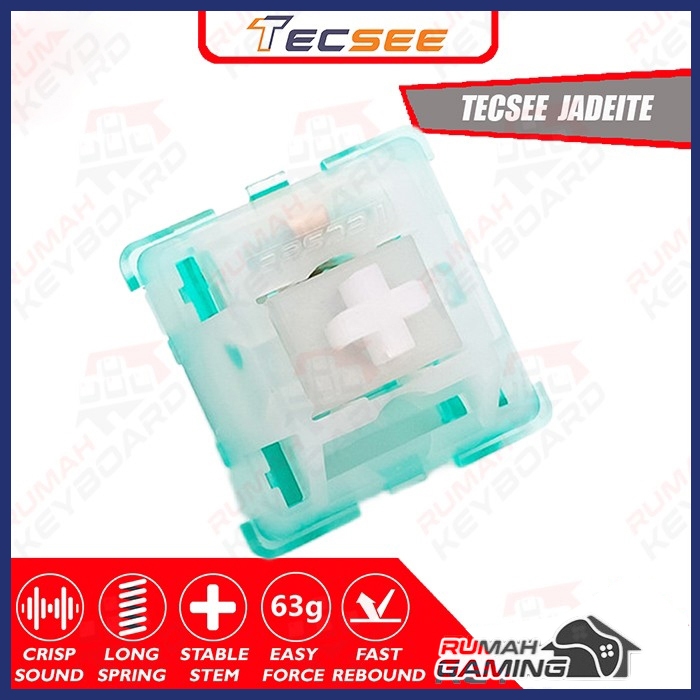 TECSEE - Switch - Jadeite - 5 PIN - 63.5g - Linear - Factory Lube | Shopee Malaysia