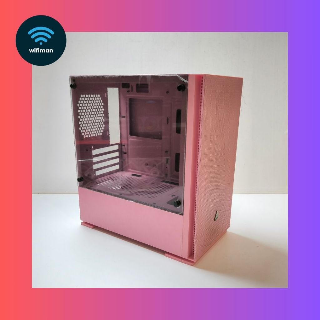 Paradox Durandal Pink mATX Gaming Case Mid Tower Mesh Tempered Glass ...