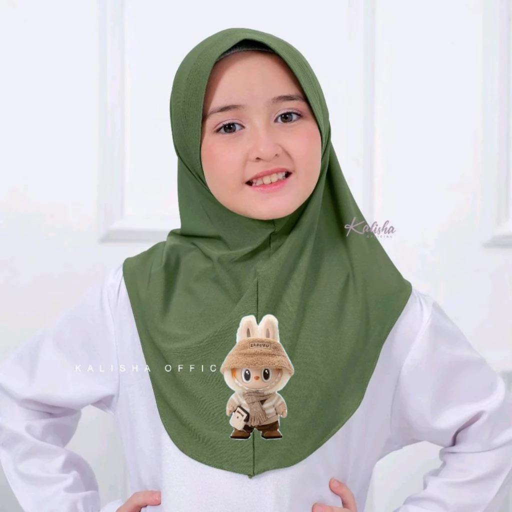 Muslim Children's Instant Hijab Baby Hijab Labubu Pet Hijab Labubu ...