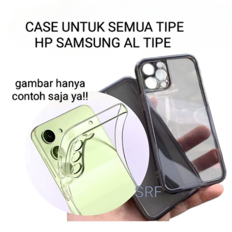 HP HITAM PUTIH CLEAR AIR BAG CASE FOR ALL TYPES OF SAMSUNG A13 A12 ETC ...