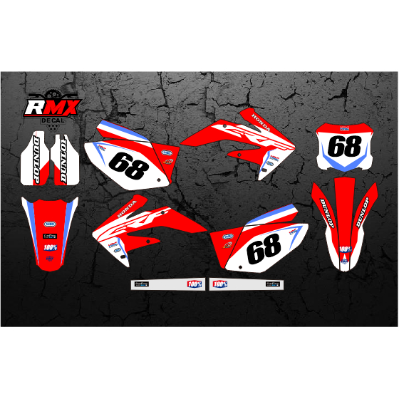HITAM MERAH HIJAU PUTIH DECAL CRF 250 X FULLBODY (001) CRF 250X STICKER ...
