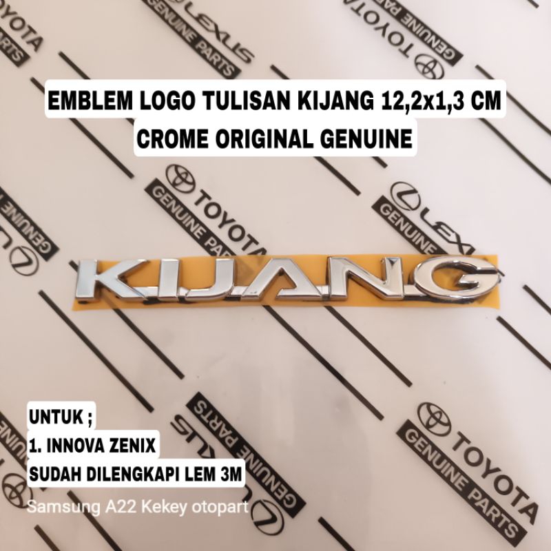 Genuine original KIJANG innova zenix 12cm chrome logo emblem | Shopee ...