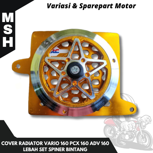 Vario 160 PCX 160 ADV 160 Bee Radiator Cover Gold Star Spiner Set ...