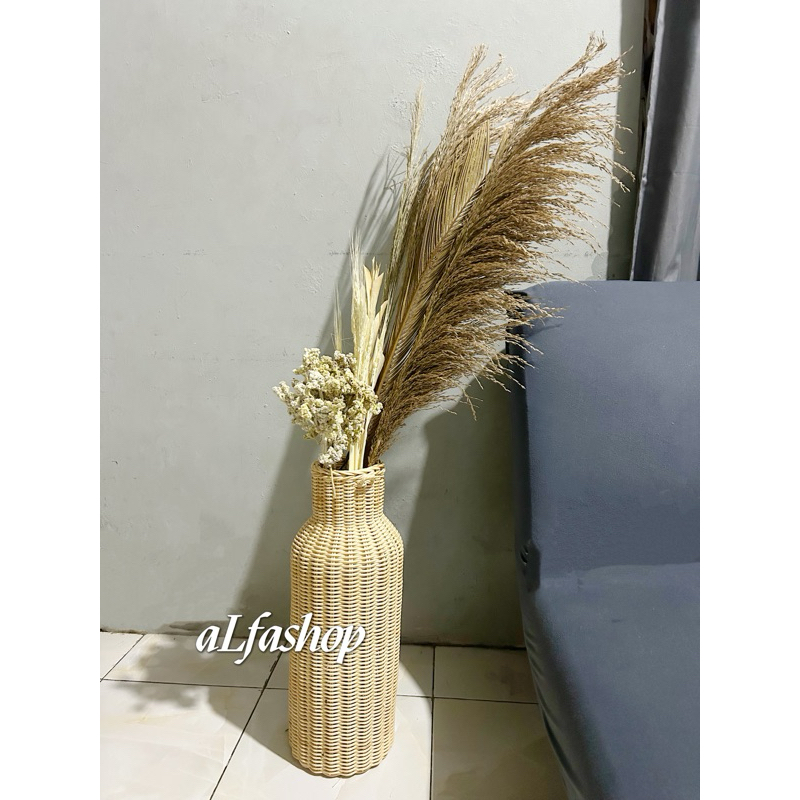 Rattan Flower Vase Rattan Jar Rattan Flower Pot | Shopee Malaysia